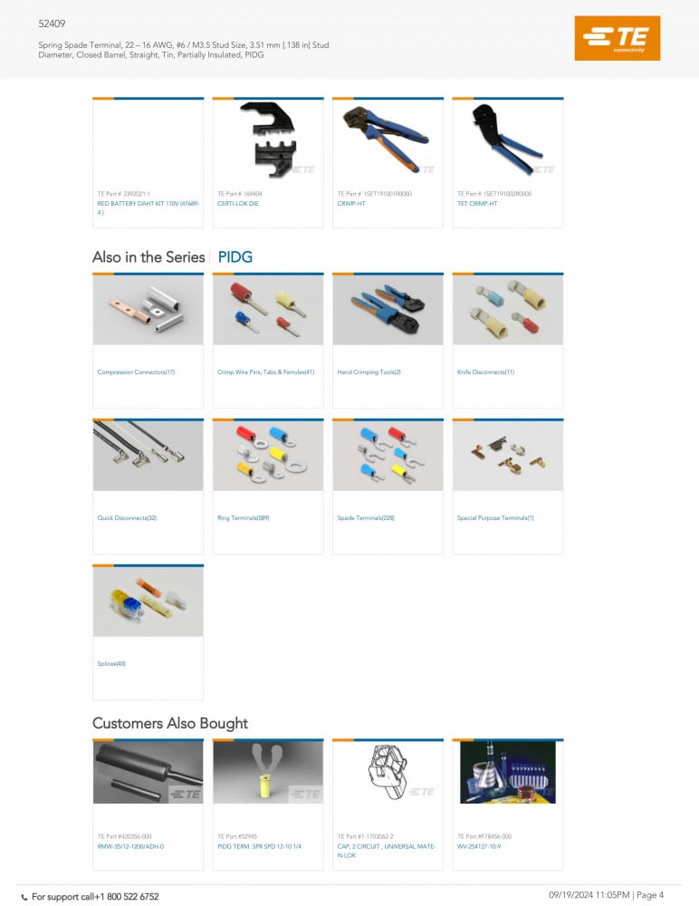 TE Connectivity 52409 technical document page 4