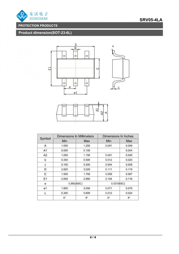 SRV05-4LA datasheet page 4