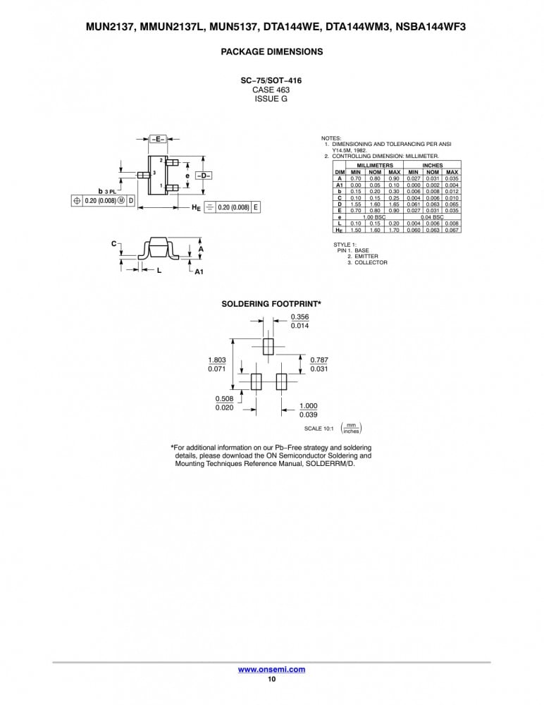 DTA144WET1G datasheet page 10