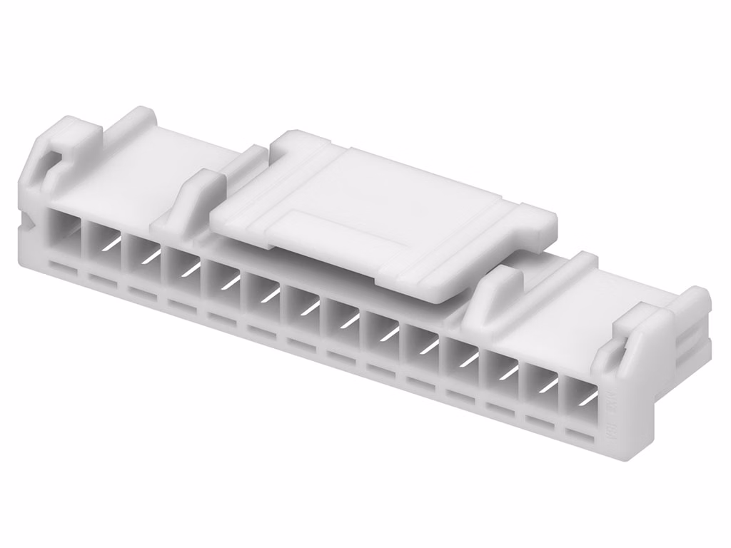 2.00mm Pitch, Micro-Lock Plus Receptacle Crimp Housing, Single Row, Positive Lock, 16 Circuits, Low-Halogen, Natural (White)