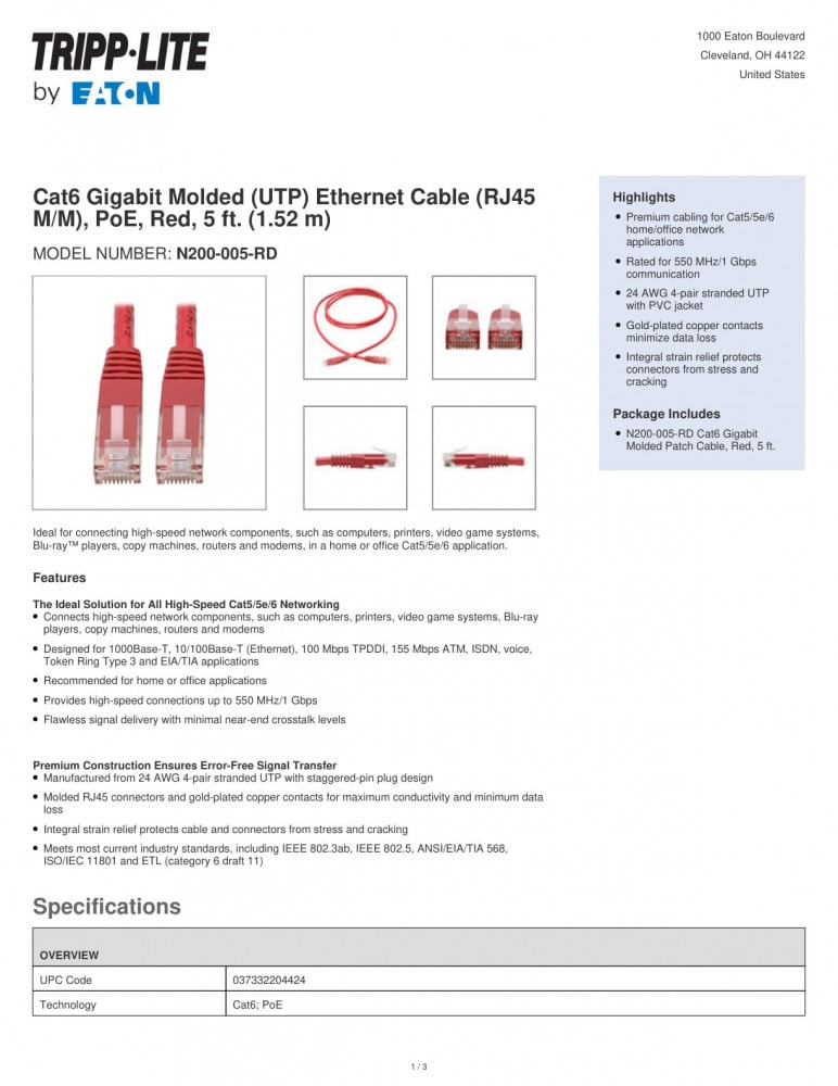 N200-005-RD technical document page 1