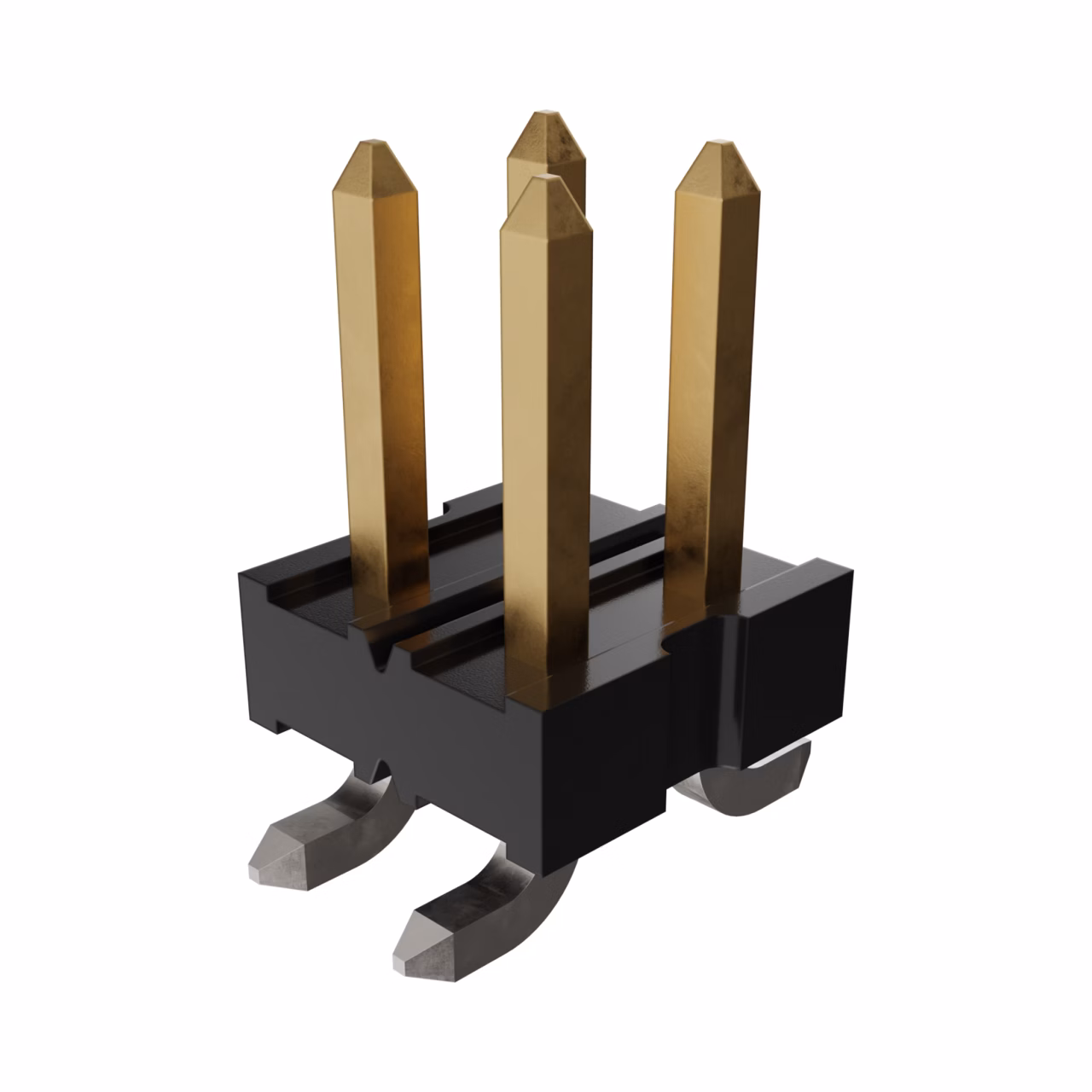 Milli-Grid Header, Vertical, Surface Mount, 4 Circuits, 0.76µm Gold (Au) Plating, Mating Pin Length 3.80mm, Tray, Lead-Free for sale