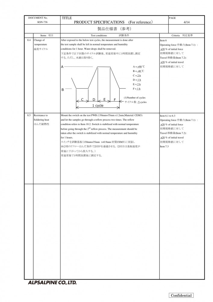 SKSNLPE010 specification document page 4