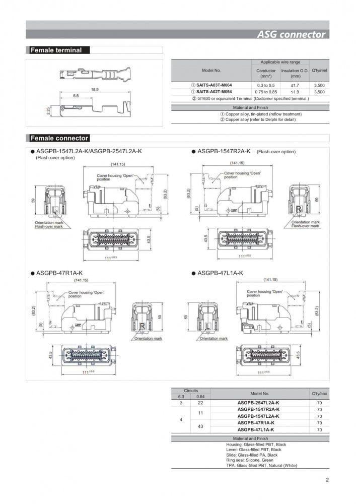 JST ASG connector documentation page 2
