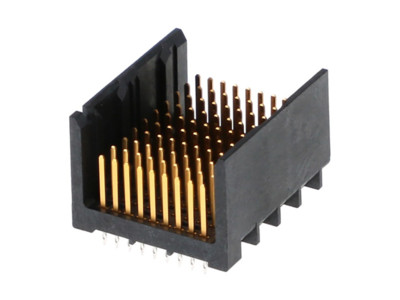 Impact 100 Ohm 3 Pair Vertical Backplane Header, Unguided, Open Endwall,  6 Columns, 54 Circuits, Pin Length 5.50mm, Plated Through Hole Dimension 0.39mm, Lead-Free
