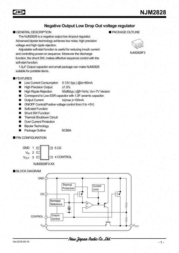 NJM2828 datasheet page 1