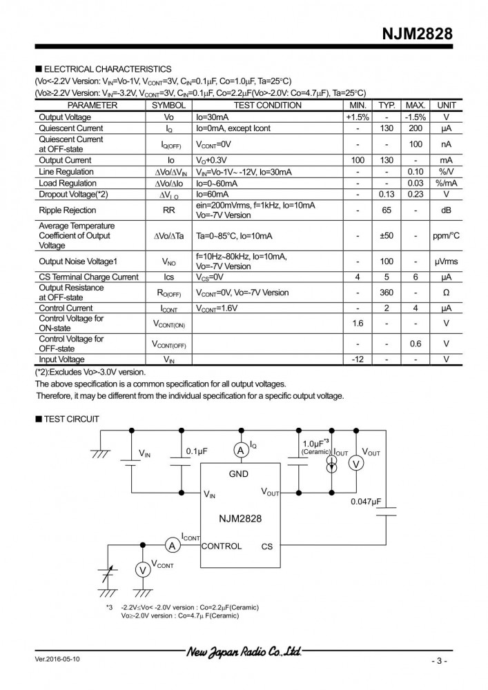 NJM2828 datasheet page 3