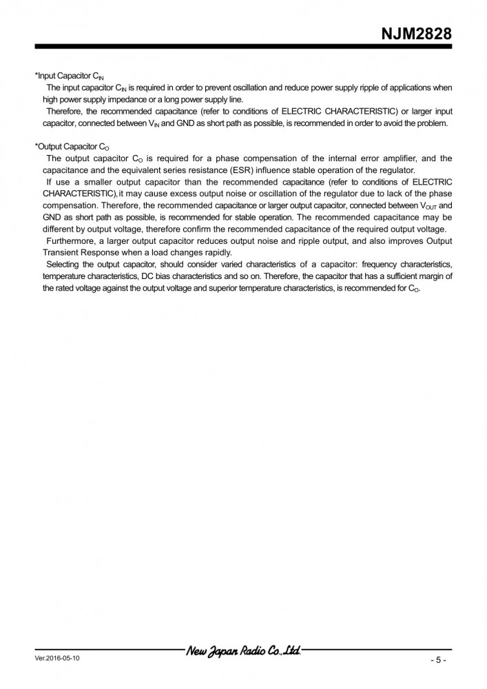 NJM2828 datasheet page 5