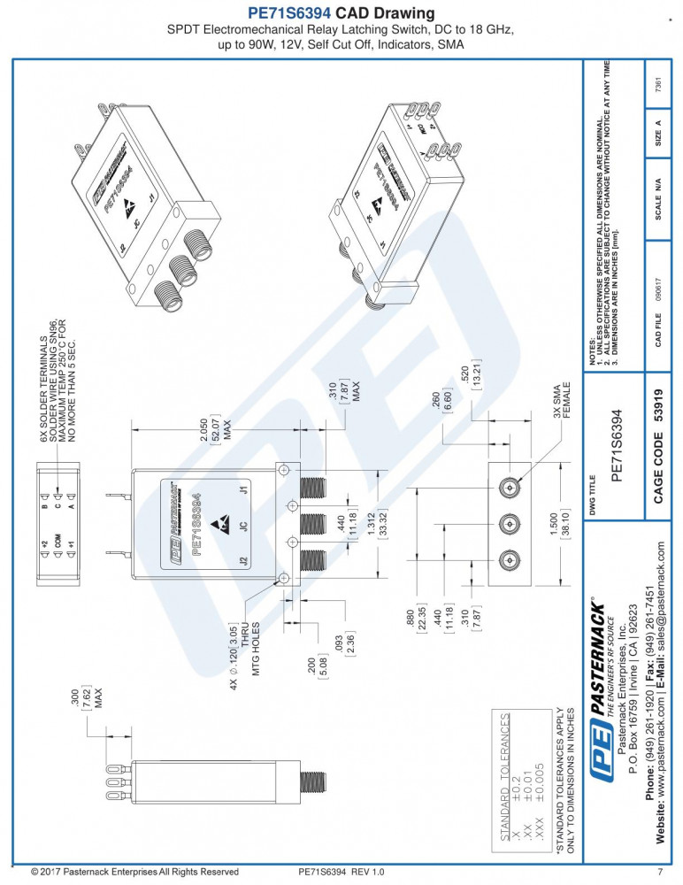 PE71S6394 technical document page 7