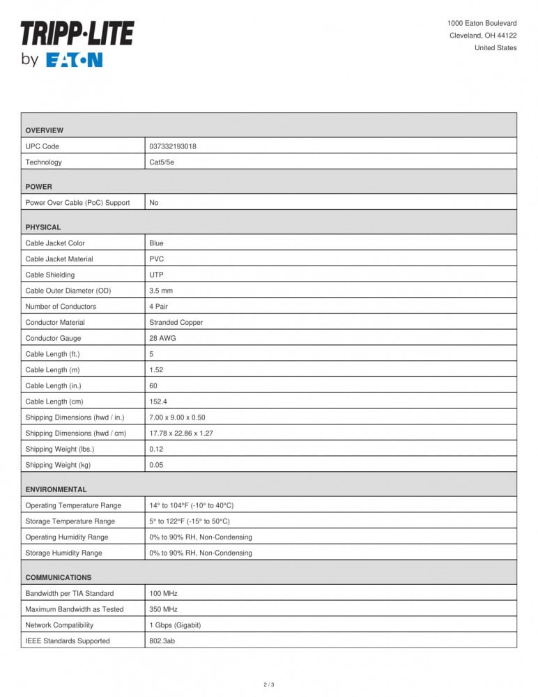 N001-S05-BL technical document page 2