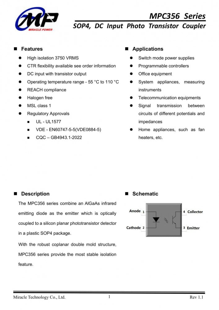 MPC356C1(T1)-GV datasheet page 1