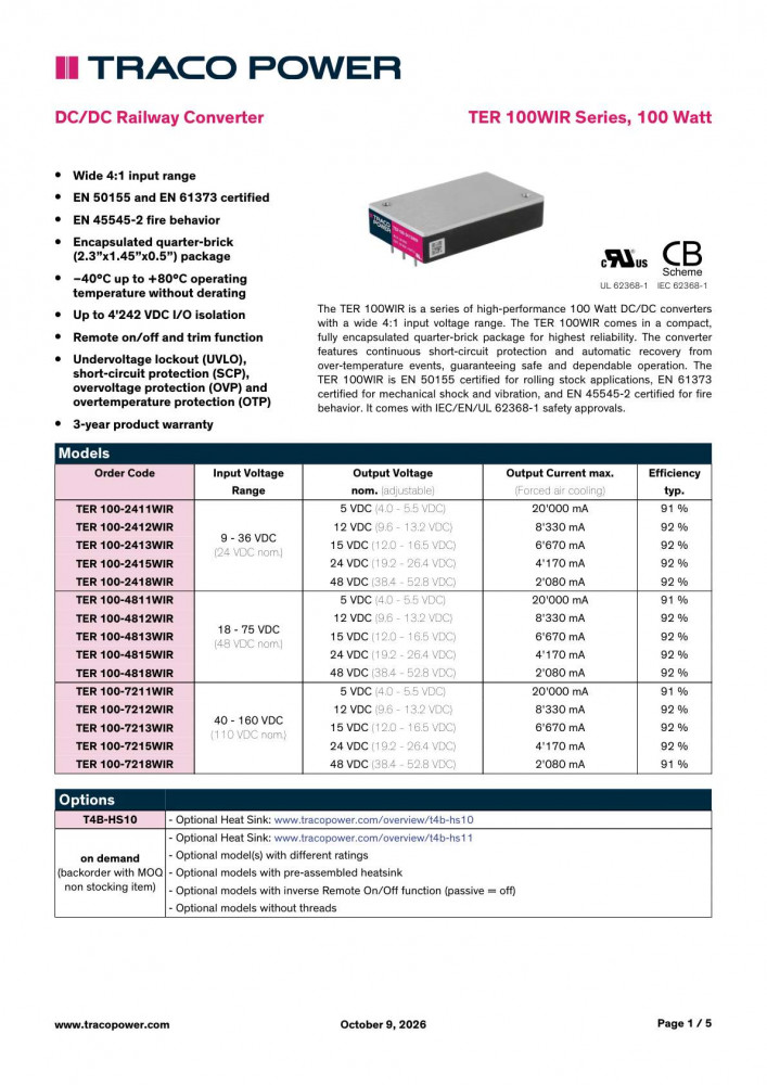 TER 100WIR documentation page 1
