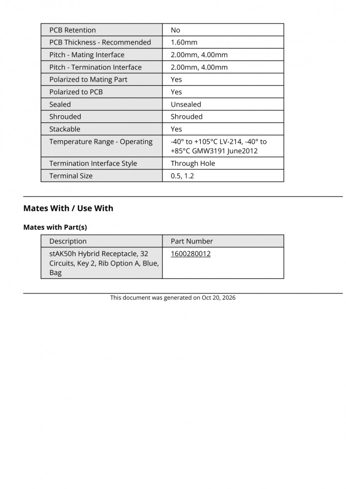 MOLEX 2005011322 technical document preview, page 3