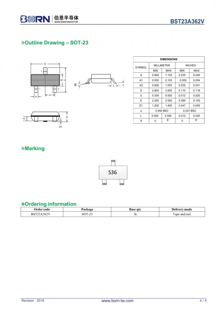 BST23A362V datasheet page 4