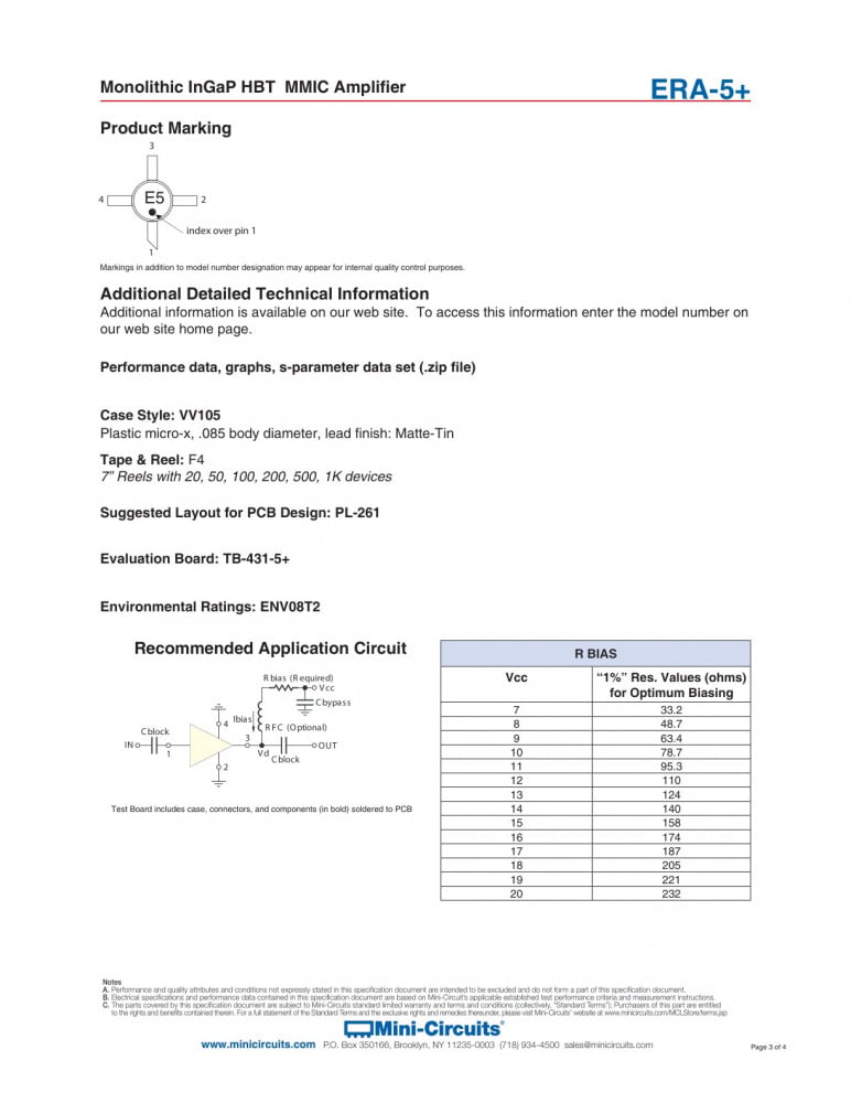 ERA-5+ datasheet page 3