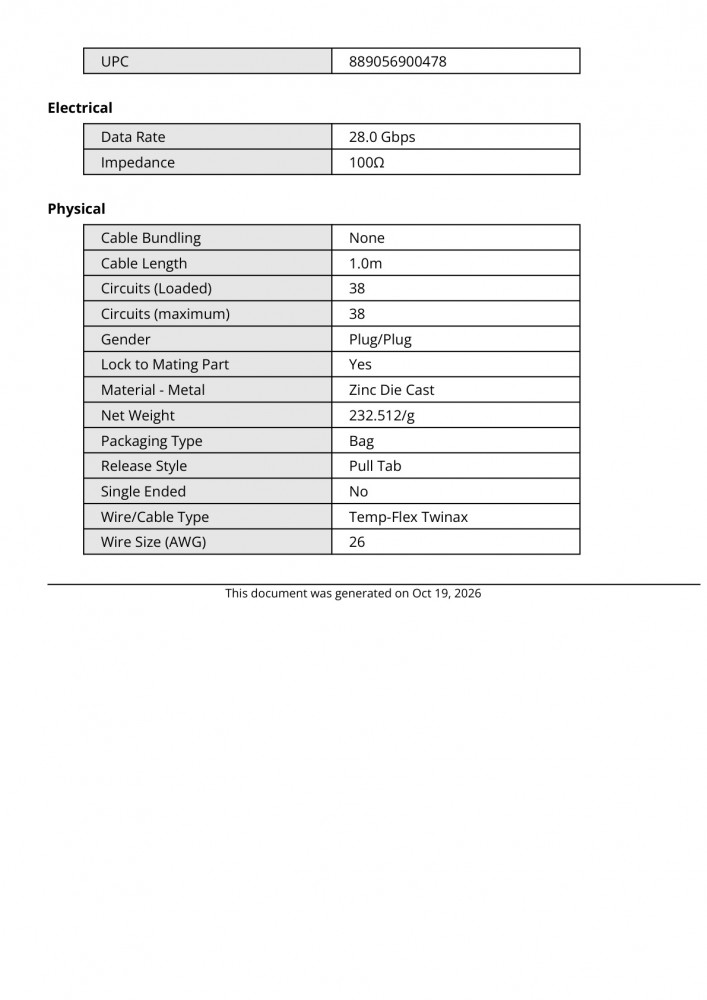MOLEX product specification document preview, page image 3