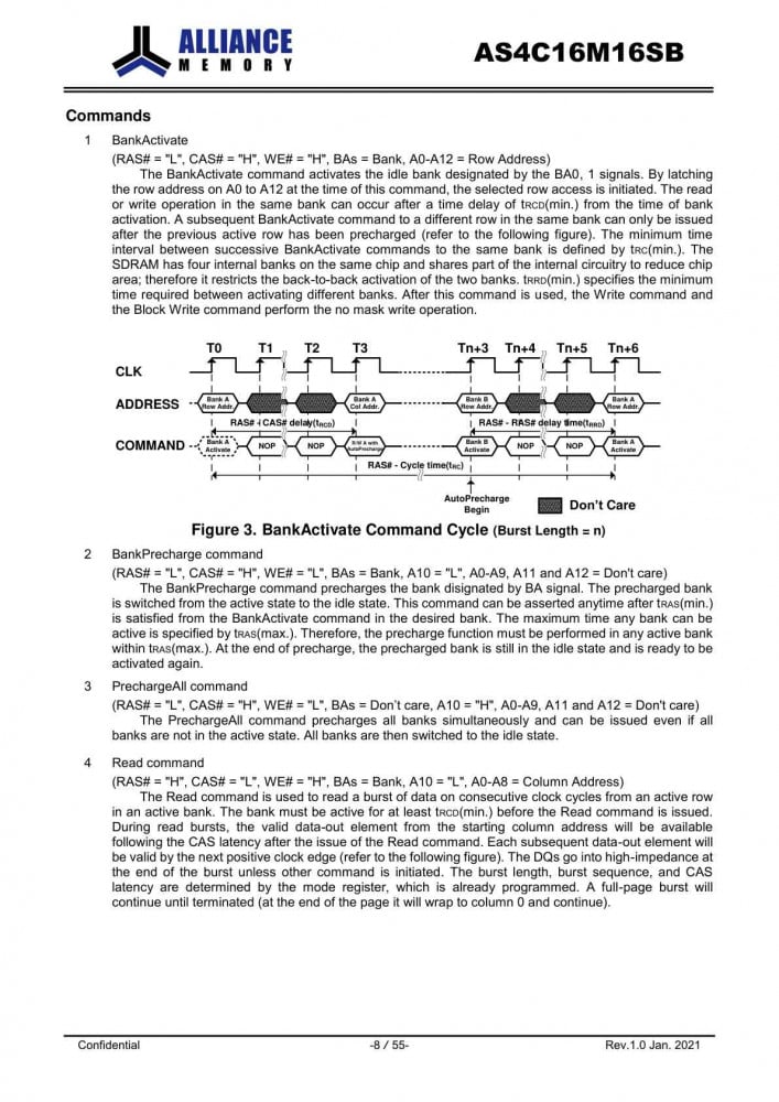 AS4C16M16SB datasheet page 8