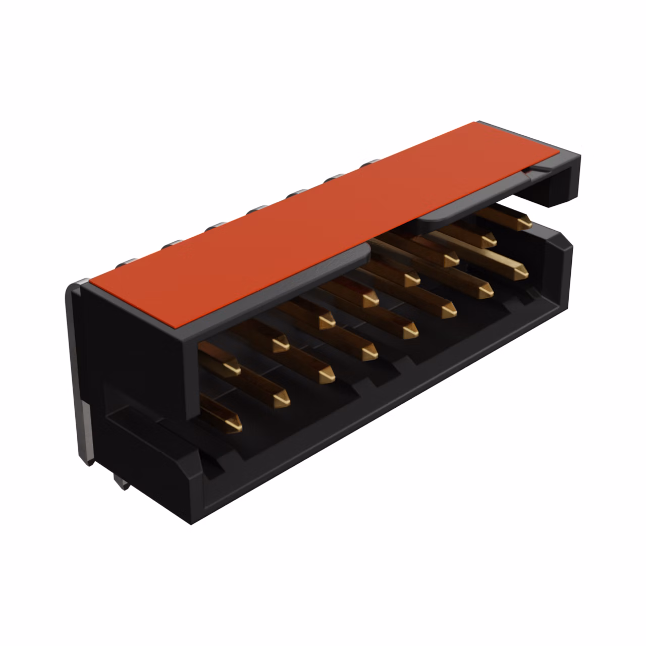 2.00mm Pitch, Milli-Grid PCB Header, Dual Row, Right-Angle, Through Hole, 16 Circuits, 0.38µm Gold (Au) Plating, 3.18mm Tail Length, Dual Side Slots, Dual Friction Locks, Center Polarization, Tape and Reel, with Pick-and-Place Tape for sale