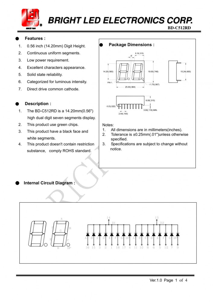BD-C512RD technical document page 1