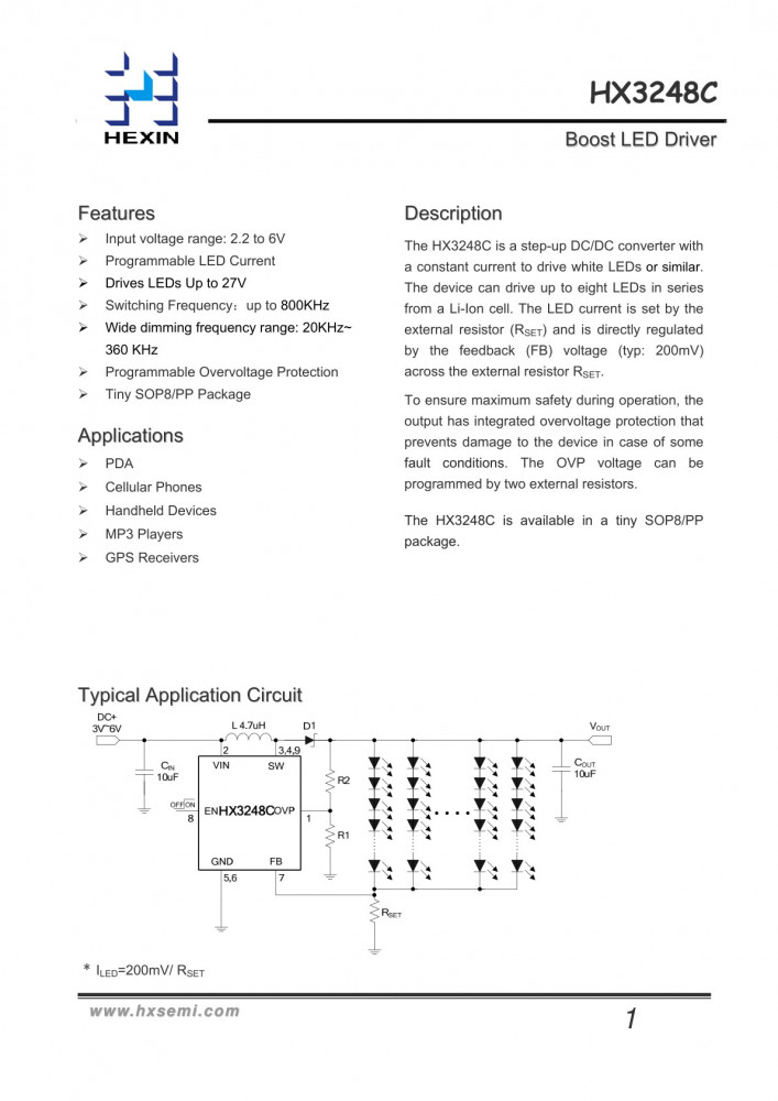 HX3248C-AGC datasheet page 1