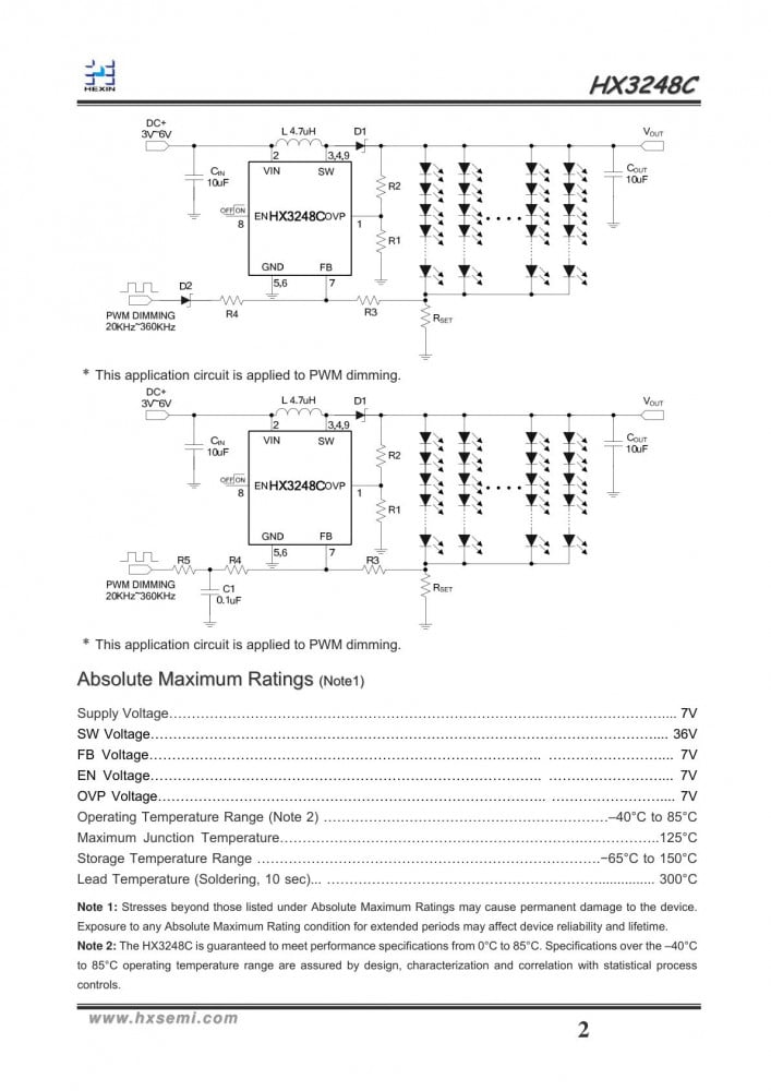 HX3248C-AGC datasheet page 2