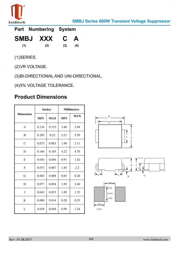 Leiditech SMAJ6.8CA datasheet page 5