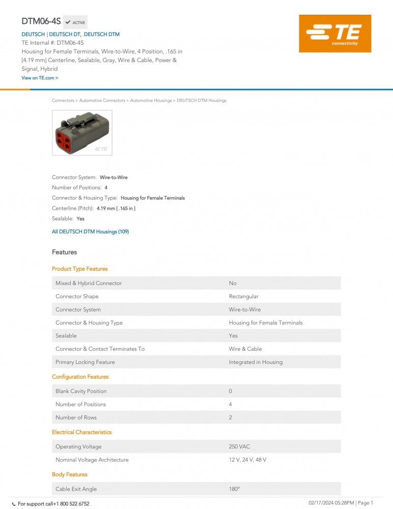 DTM06-4S technical document page 1