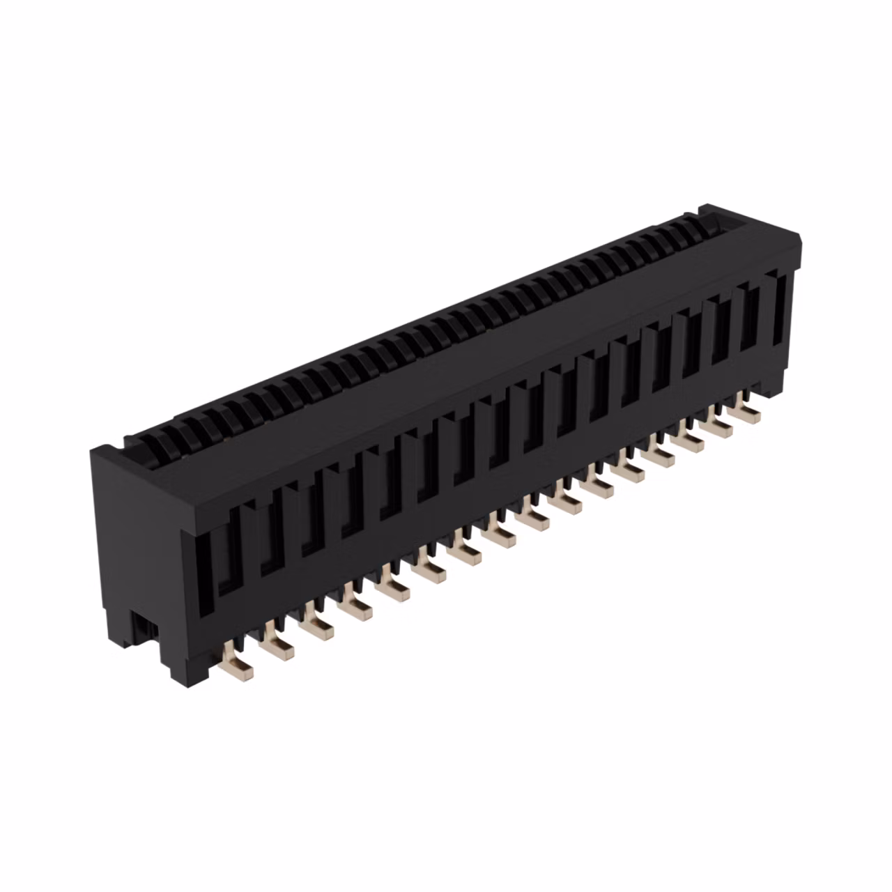 Easy-On FFC/FPC Connector, 0.50mm Pitch, Surface Mount, Vertical, Non-ZIF, Reverse Footprint, Tin Bismuth Plating, Long Terminal Type, Black, 32 Circuits for sale