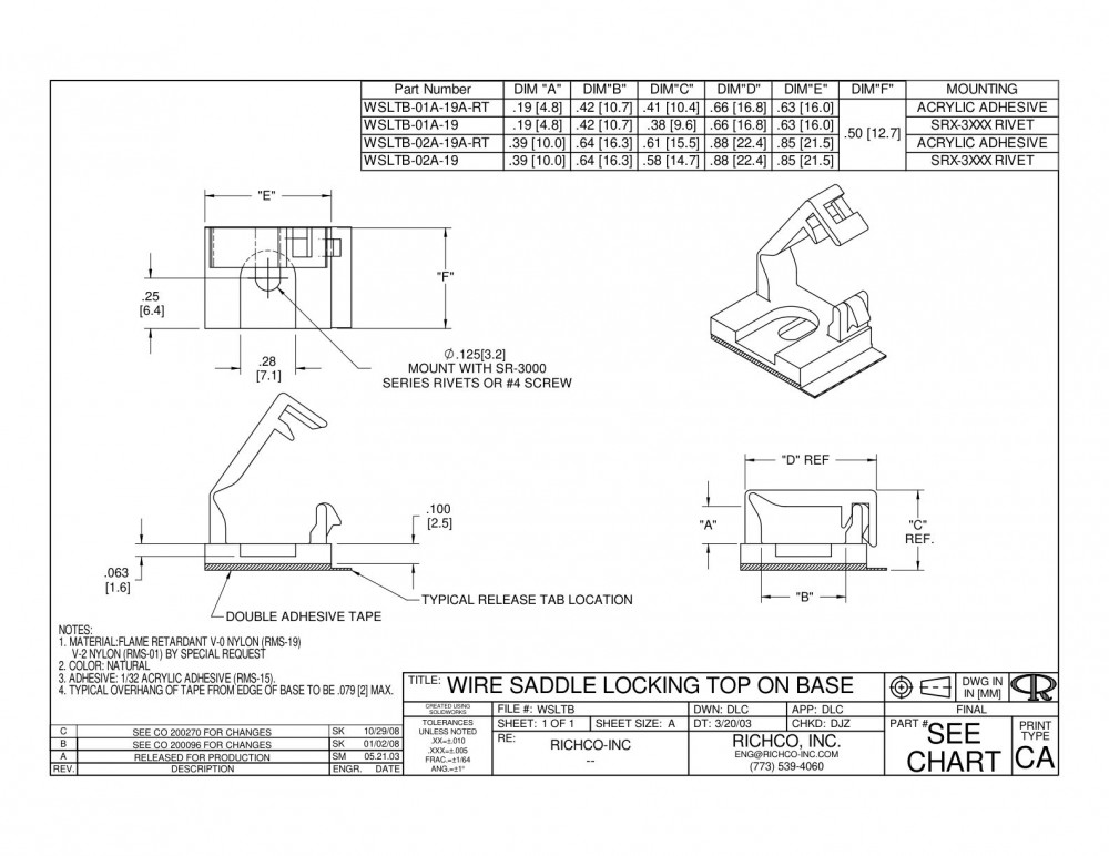 WSLTB-02A-19A technical drawing