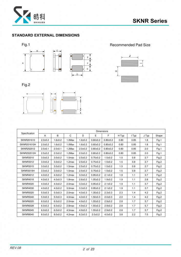 Shikues SKNR series datasheet page 2