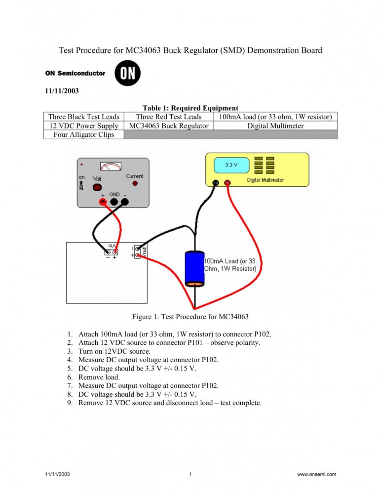 MC34063SMDBKGEVB technical document page