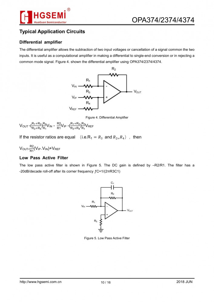 OPA2374M/TR technical document page 10