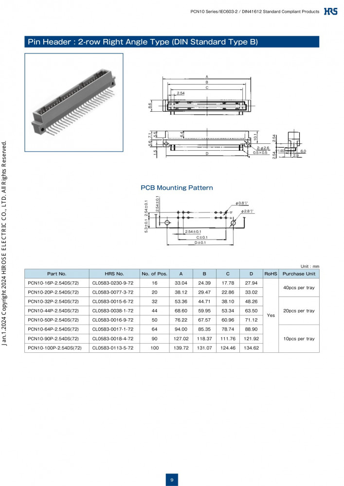 HRS PCN10 datasheet page 9
