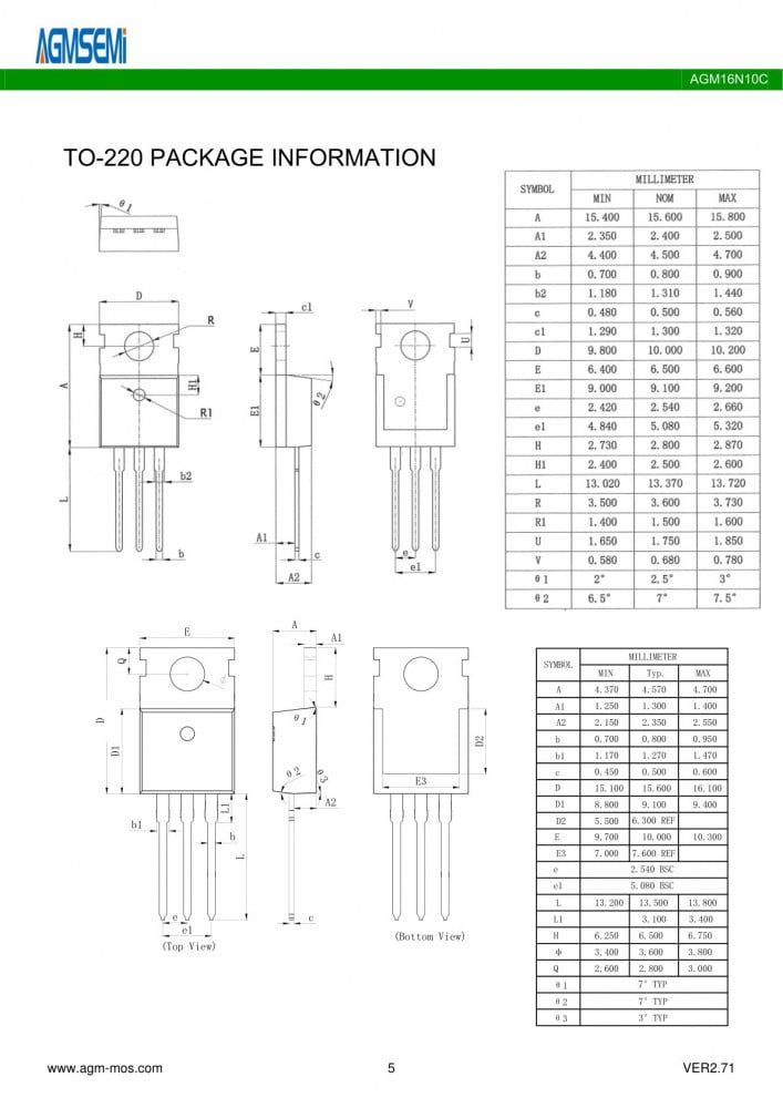 AGM16N10C datasheet page 5