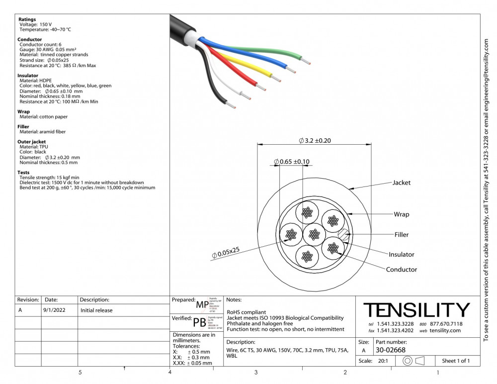 Tensility International 30-02668 product drawing preview