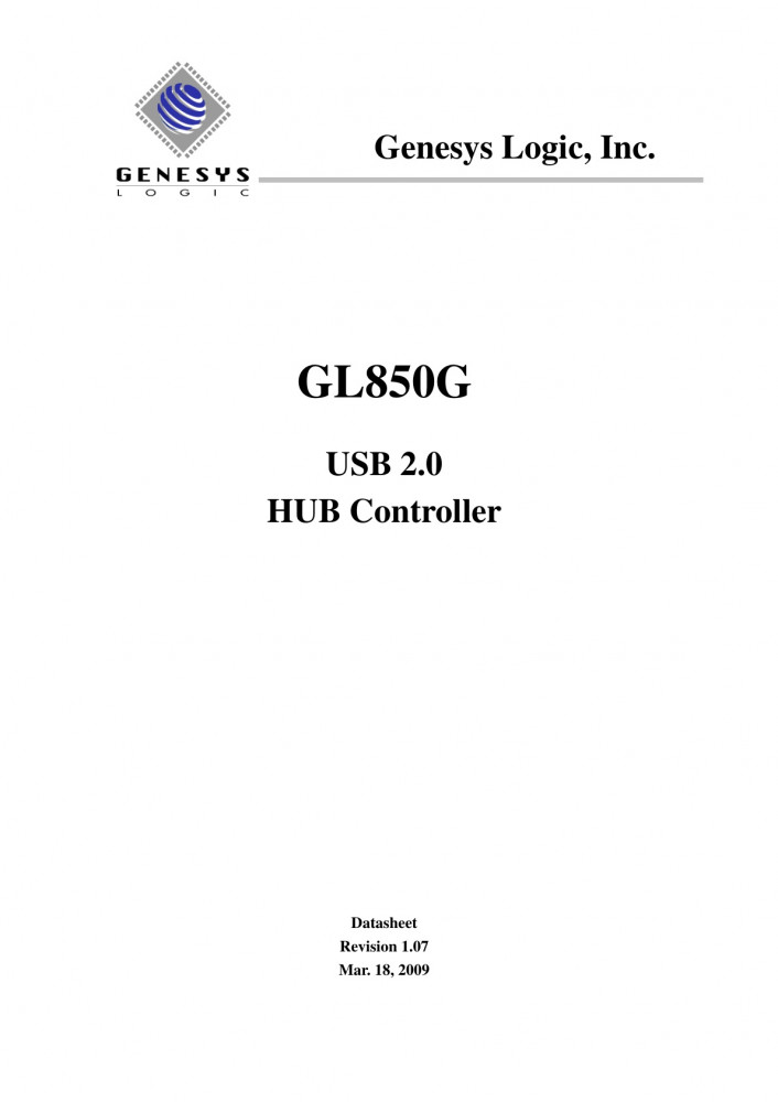 GL850G datasheet page 1