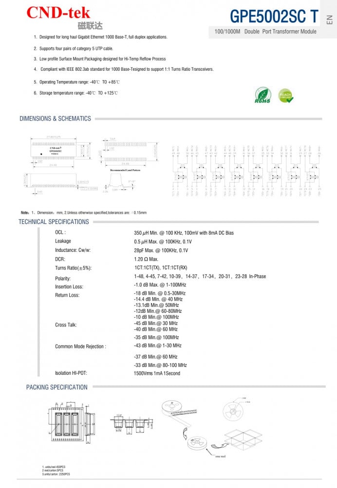 GPE5002SC T-CND technical document