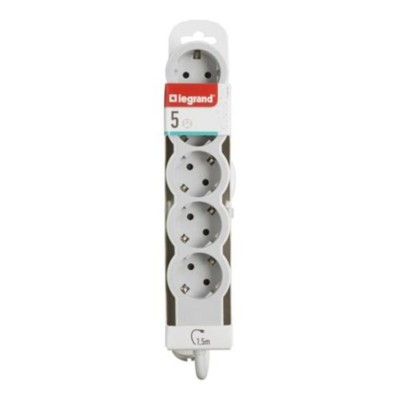 Multi-outlet 5 socket outlets cable 1.5m and 1.5mm² section for sale