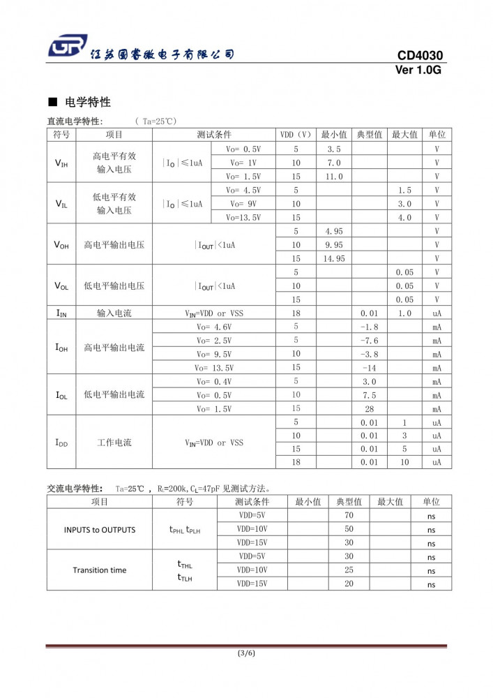 CD4030S datasheet page 3