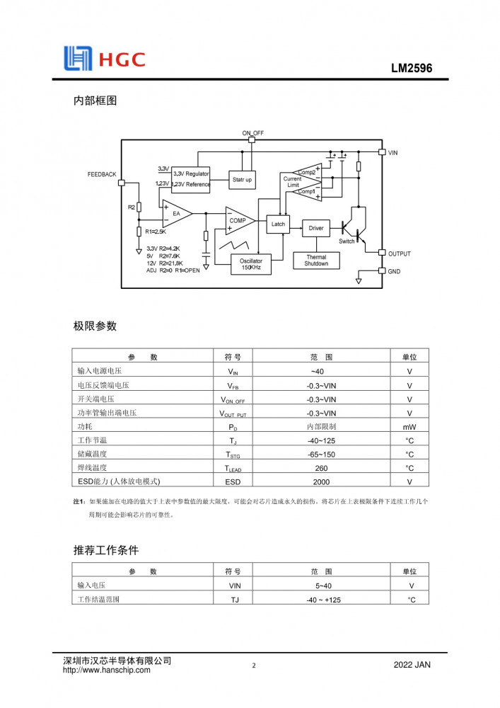 LM2596S-ADJ/TR datasheet page 2