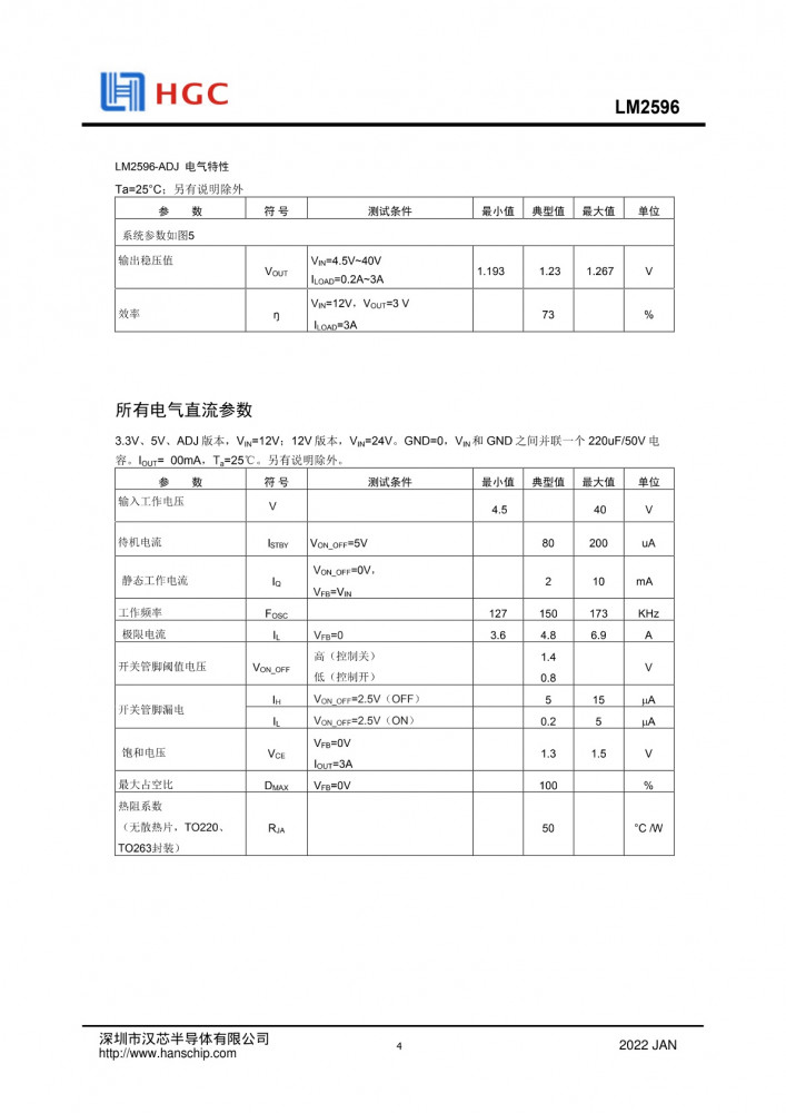 LM2596S-ADJ/TR datasheet page 4