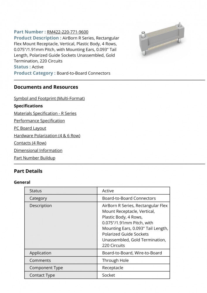 RM422-220-771-9600 technical document page 1