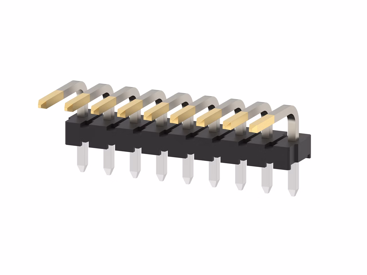 KK 396 Breakaway Header, Right-Angle with Friction Lock, 7 Circuits, Gold (Au) Plating