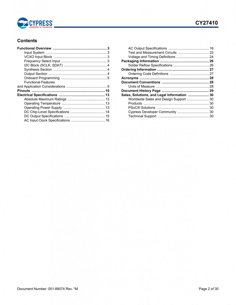 CY27410LTXI-028 document page 3