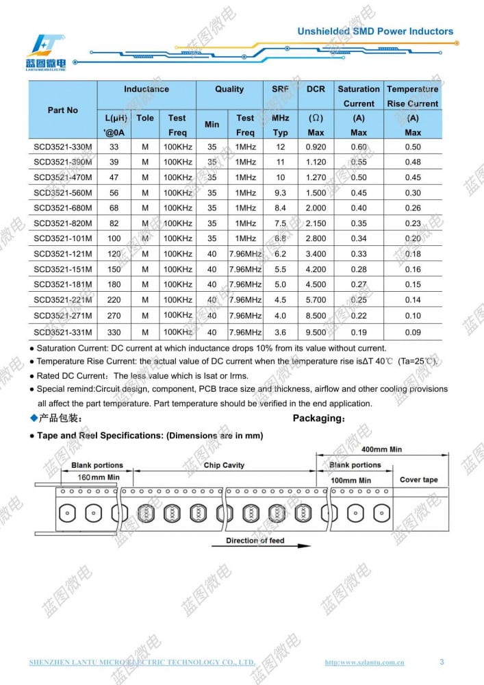 SCD3521 datasheet page 3