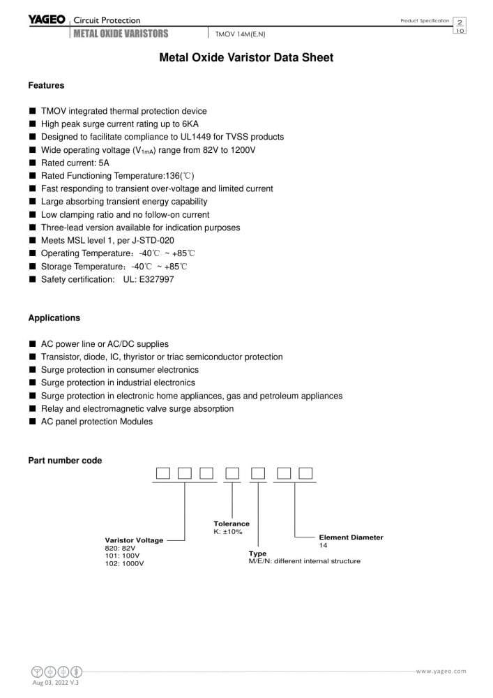 621KN14 datasheet page 2