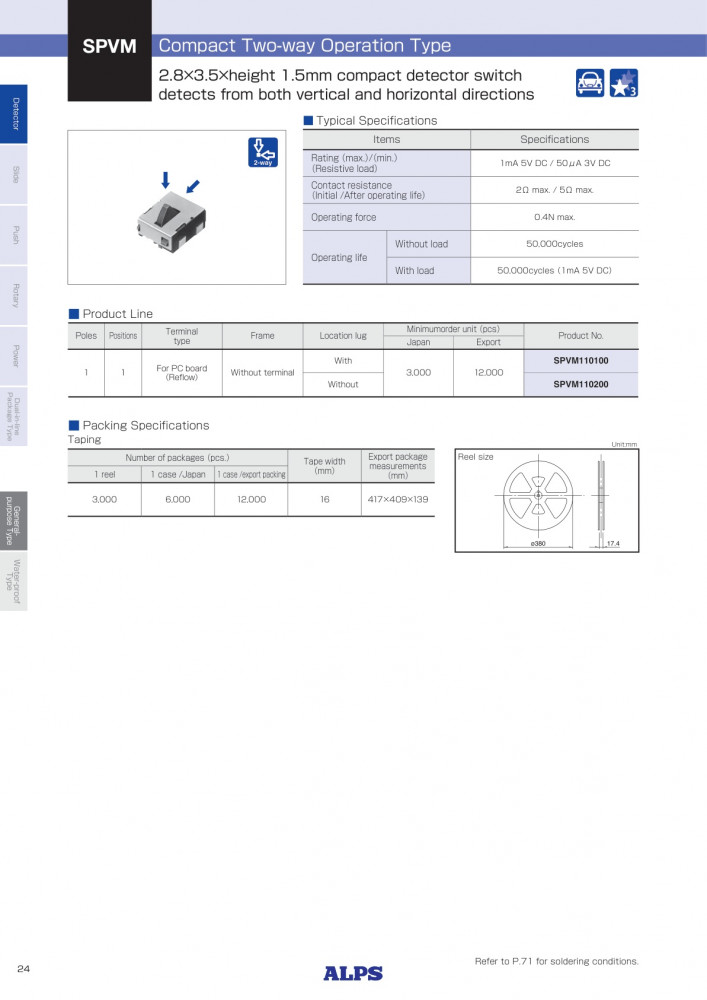 SPVM110100 technical document page 1