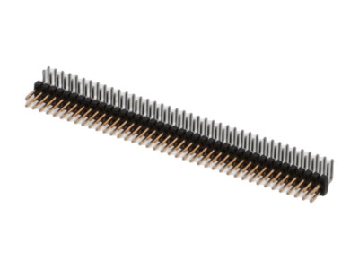 2.54mm Pitch C-Grid III Header, Dual Row, Right-Angle, 40 Circuits, 0.38µm Gold (Au) Selective Plating
