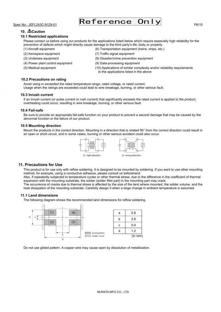 DLW21SH391XQ2L reference specification page 6