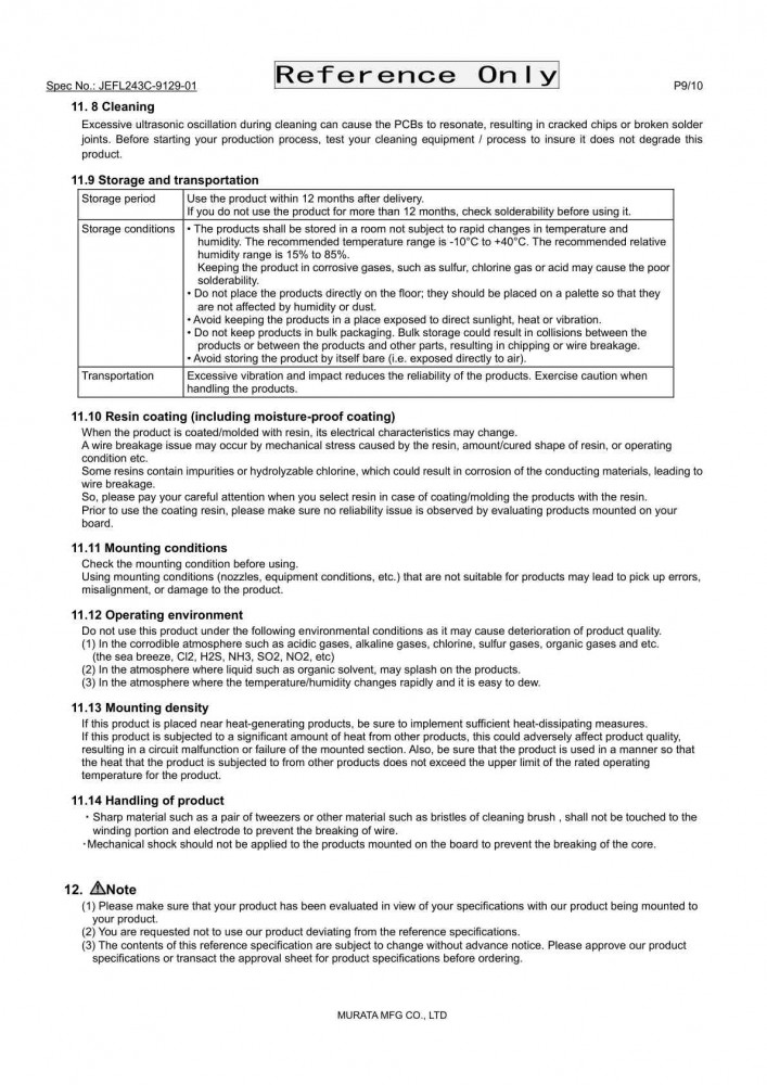 DLW21SH391XQ2L reference specification page 9